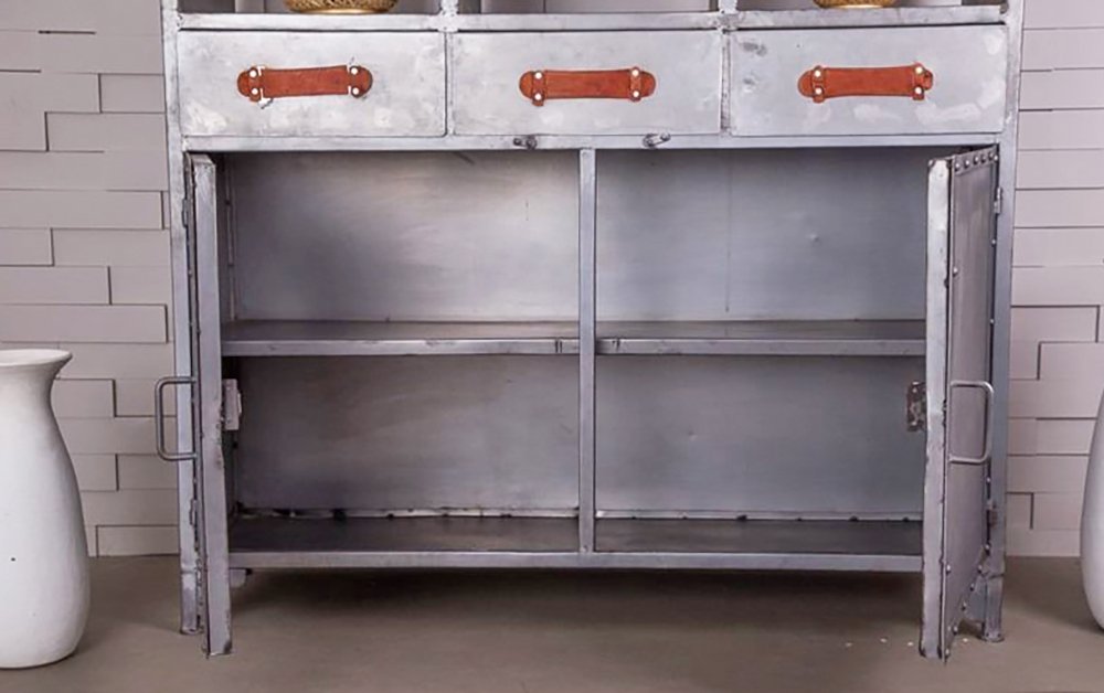 Grote industriële buffetkast natuurlijke afwerking