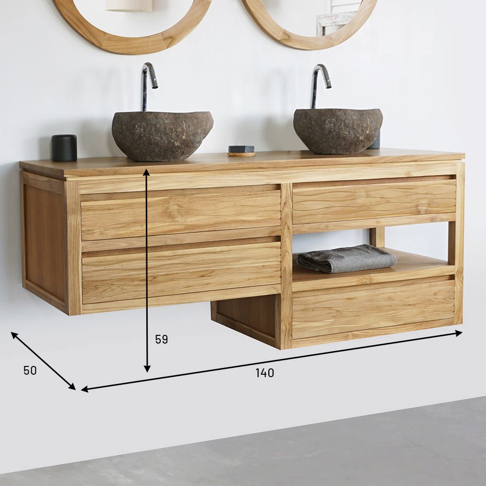 Badkamermeubel 140 cm - Wave